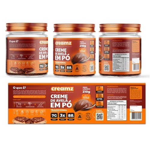 Creamz | Criação de Logo e Rótulo Para Alimentos & Bebidas