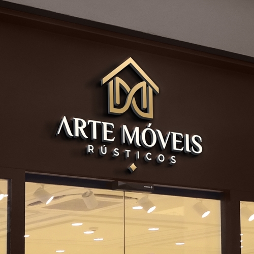 ARTE MÓVEIS RUSTICOS | Criação de Logo Para Decoração & Mobília