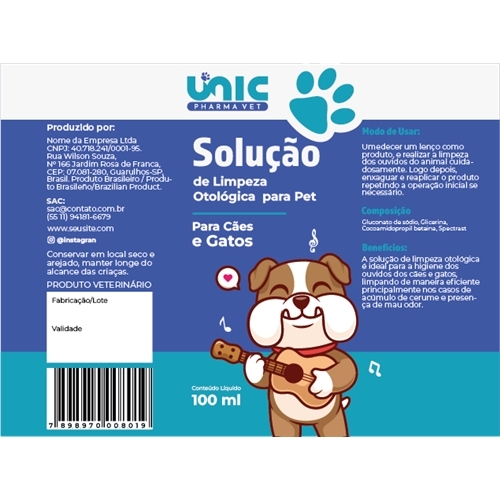 Unic Pharma Vet | Criação de Layout de Rótulo Familia - até 5 layou...