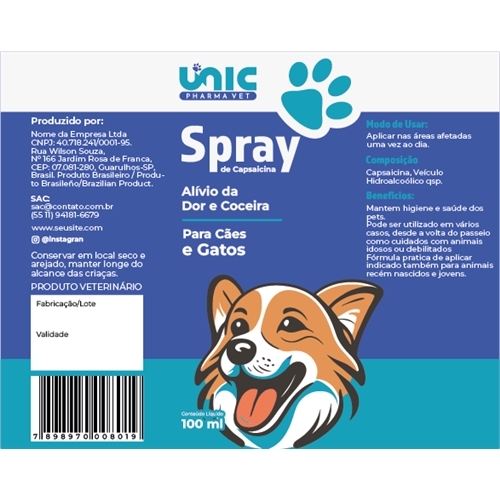 Unic Pharma Vet | Criação de Layout de Rótulo Familia - até 5 layou...
