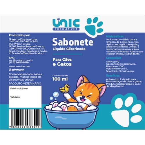 Unic Pharma Vet | Criação de Layout de Rótulo Familia - até 5 layou...