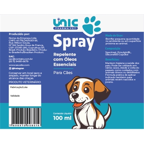 Unic Pharma Vet | Criação de Layout de Rótulo Familia - até 5 layou...