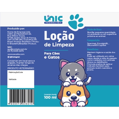 Unic Pharma Vet | Criação de Layout de Rótulo Familia - até 5 layou...