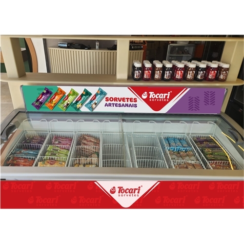 Testeira para freezer de picolés | Criação de Peça Gráfica (unidade...