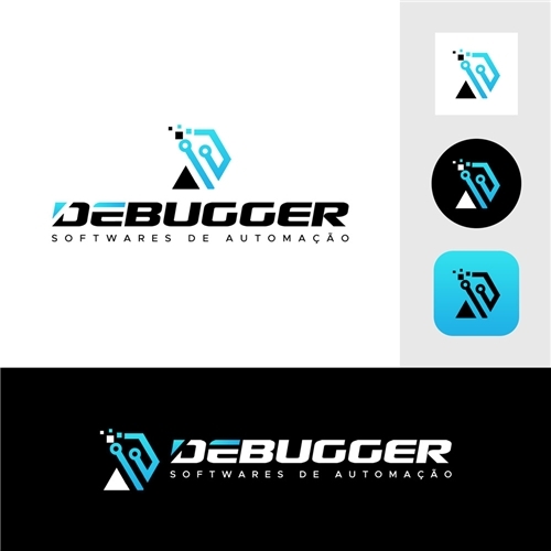 Debugger | Criação de Logo e Papelaria (6 itens) Para Tecnologia