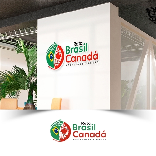 Rota Brasil Canadá | Criação de Logo Para Viagens & Lazer