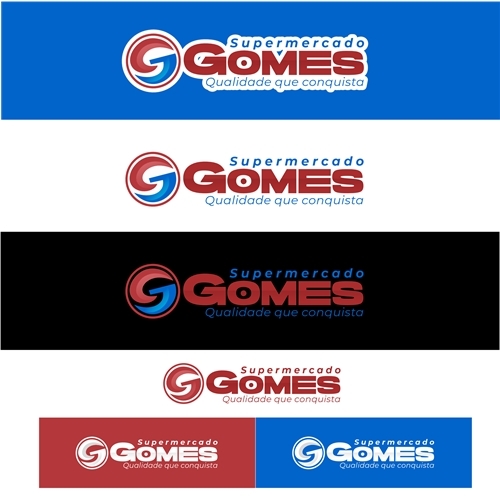 Supermercado Gomes | Criação de Vetorizar Logo Para Alimentos & Beb...