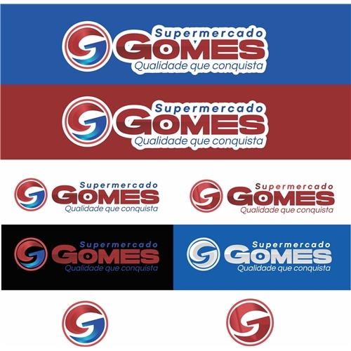Supermercado Gomes | Criação de Vetorizar Logo Para Alimentos & Beb...