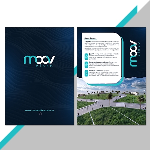 Moov Vídeo | Criação de Folder Para Marketing & Comunicação