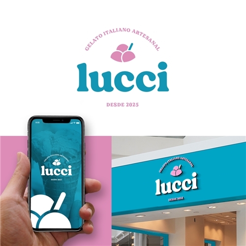 LUCCI GELATOS | Criação de Logo Para Alimentos & Bebidas