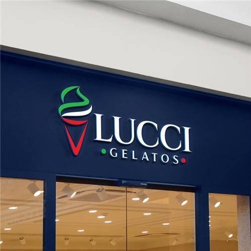 LUCCI GELATOS | Criação de Logo Para Alimentos & Bebidas
