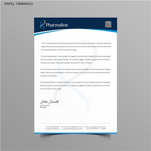 Pharmaline Distribuidora de Medicamentos | Criação de Logo e Papel...