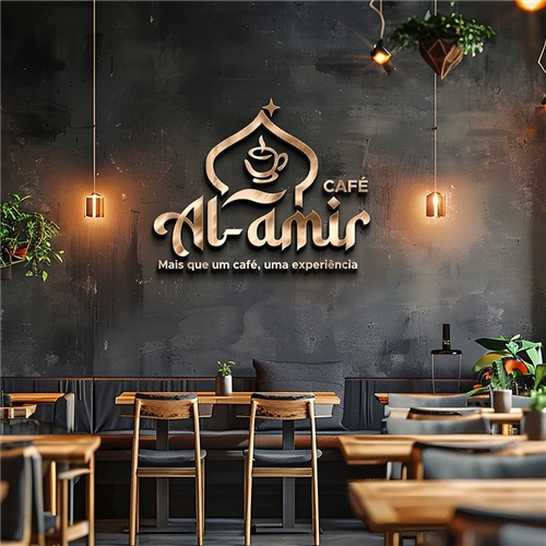 Café Al-Amir | Criação de Logo Para Alimentos & Bebidas