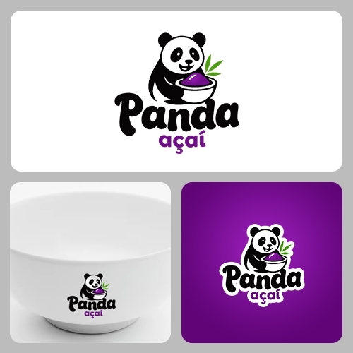 Açai panda / panda açai | Criação de Logo Para Alimentos & Bebidas