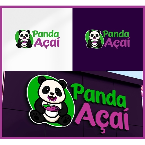 Açai panda / panda açai | Criação de Logo Para Alimentos & Bebidas