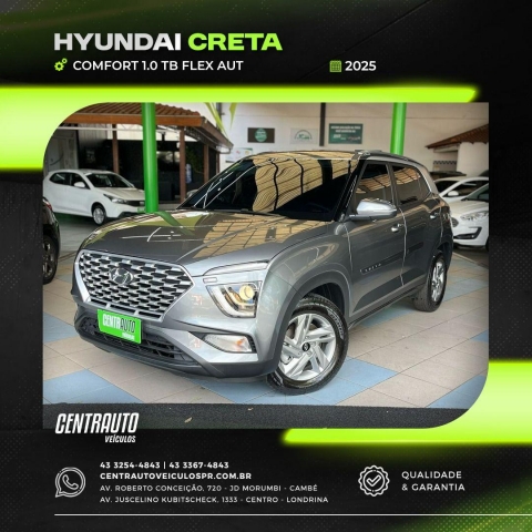 Folhacar - 2024 - Hyundai Creta 1.0 T-GDI Comfort (Aut) - Londrina