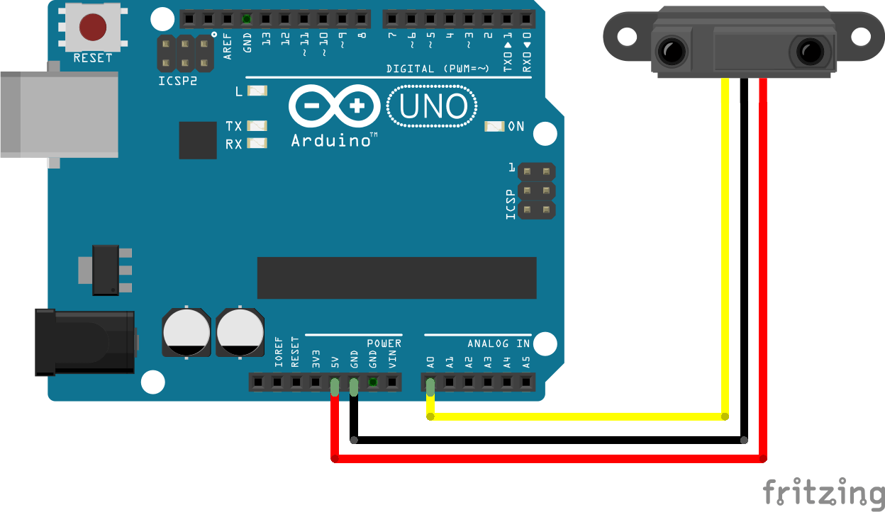 Sensor IR Sharp 20-150cm - Sensores para Robótica - RoboCore