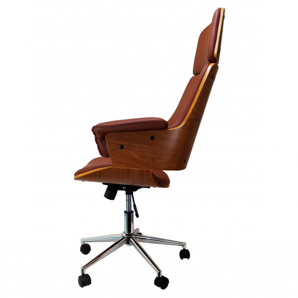 Cadeira Office Coimbra Pu Marrom