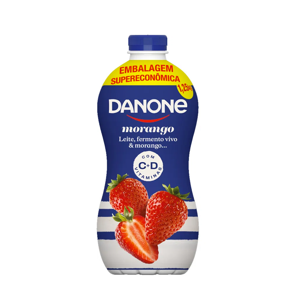 Iogurte Danone 1250g Liquido Morango - Loja Palato