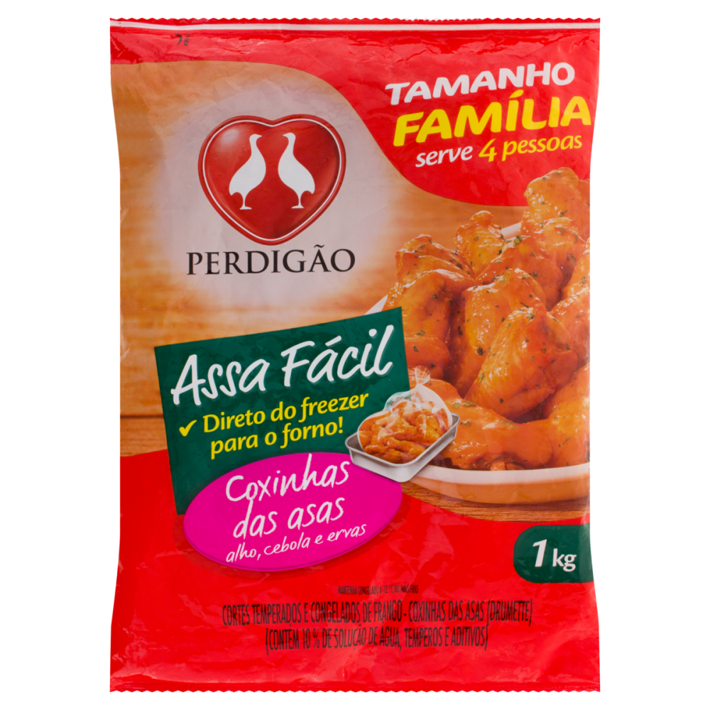 Coxinha Asa Perdigão 1kg Temperado Assa Facil - Loja Palato