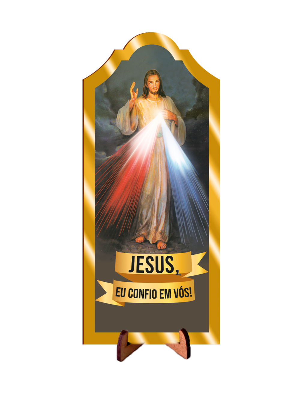 TD-018 - Tag Decorativa Jesus Misericordioso em MDF - Editora Bella Arte