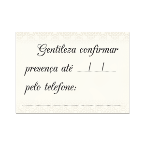 LF-036 - Lembrancinha Confirmar presença até... - Editora Bella Arte