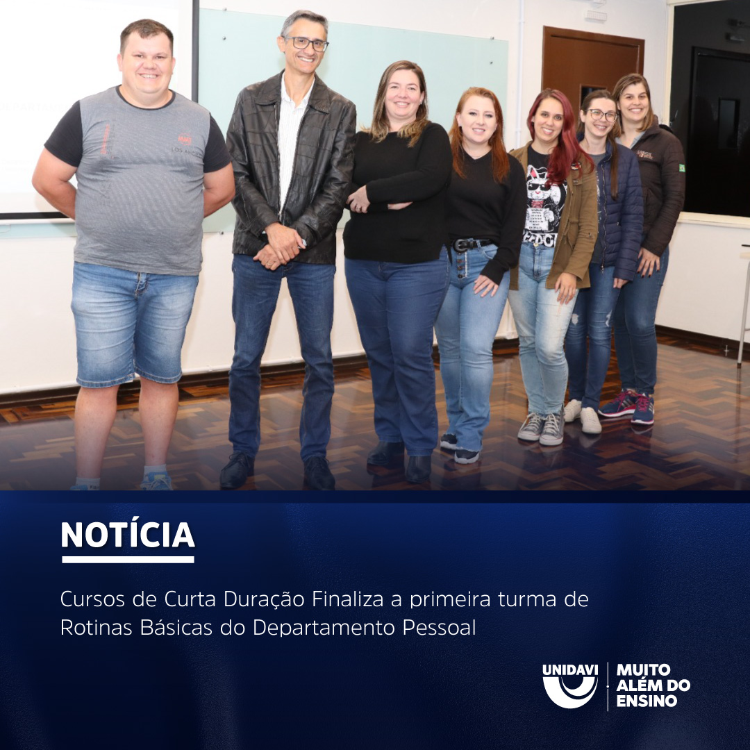 Cursos de Curta Duração Finaliza a primeira turma de Rotinas Básicas do ...