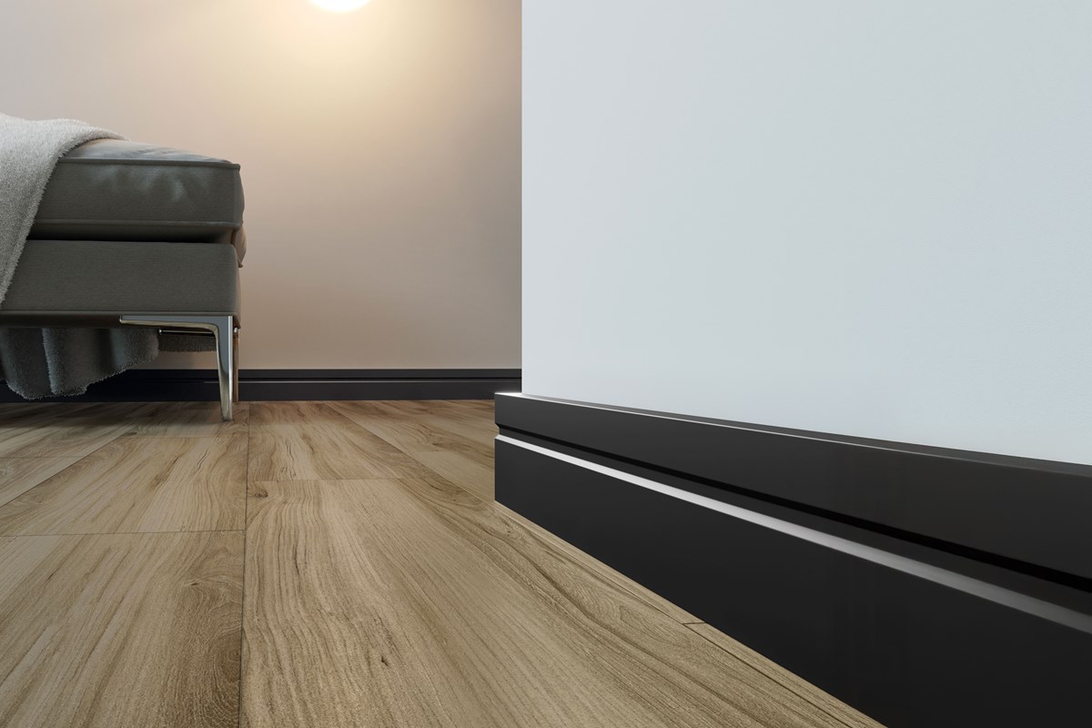 Eucatex Acqua New 70mm Black Skirting Board | Durability and Style