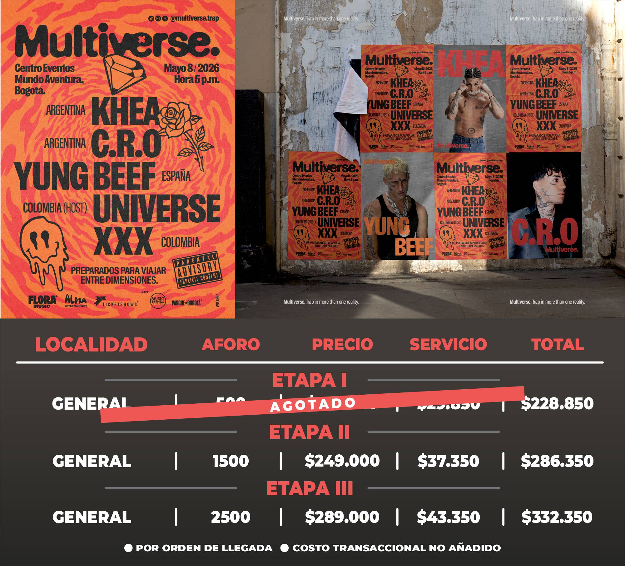 Boletas Multiverse Festival 2026: 8 mayo 2026, Bogotá | Ticketlive