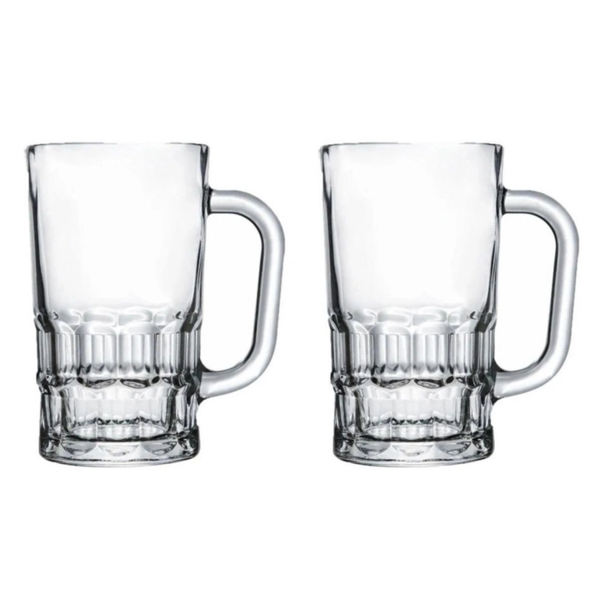 Caneca para cerveja 360ml em vidro 2 peças Munique Incolor - Camicado