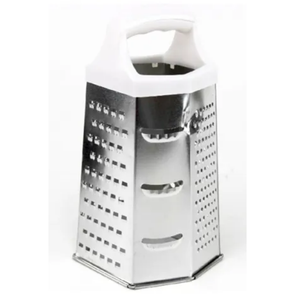 Ralador 6 faces de cozinha em aço inox 20cm com alça Branca - Camicado